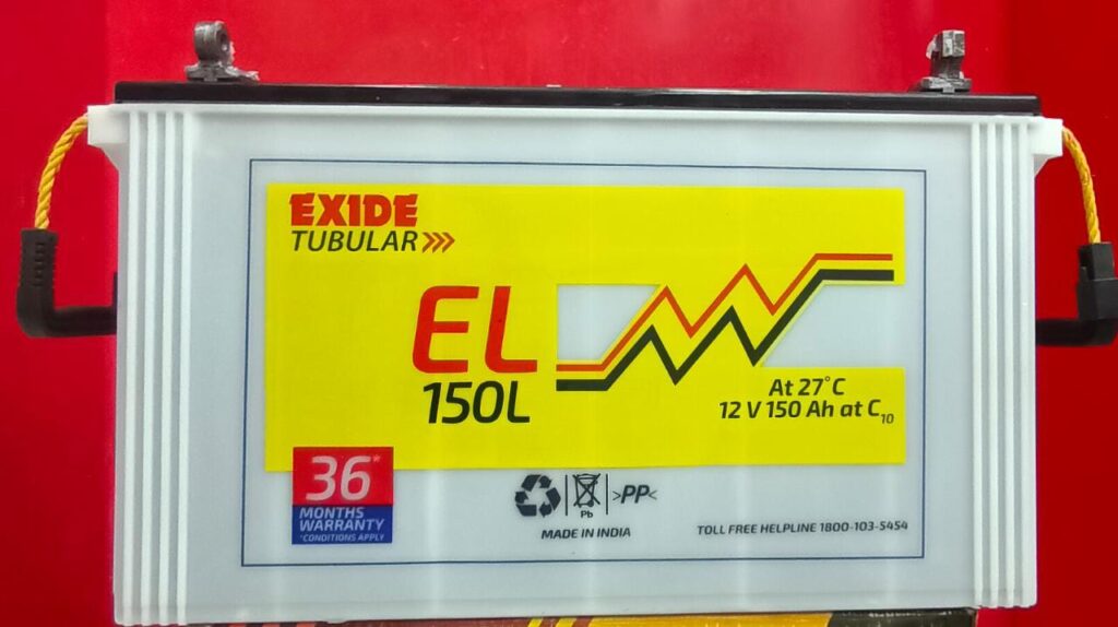 EXIDE EL TUBULAR 6EL150L (150 AH) - RK Traders